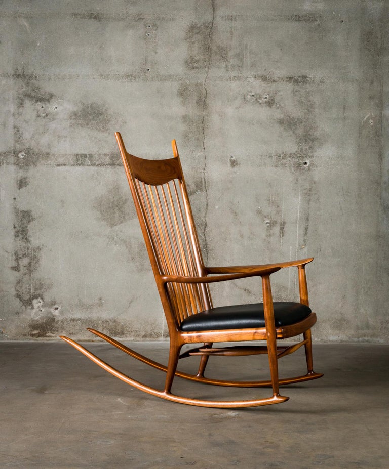 Sam Maloof Walnut Rocking Chair at 1stDibs