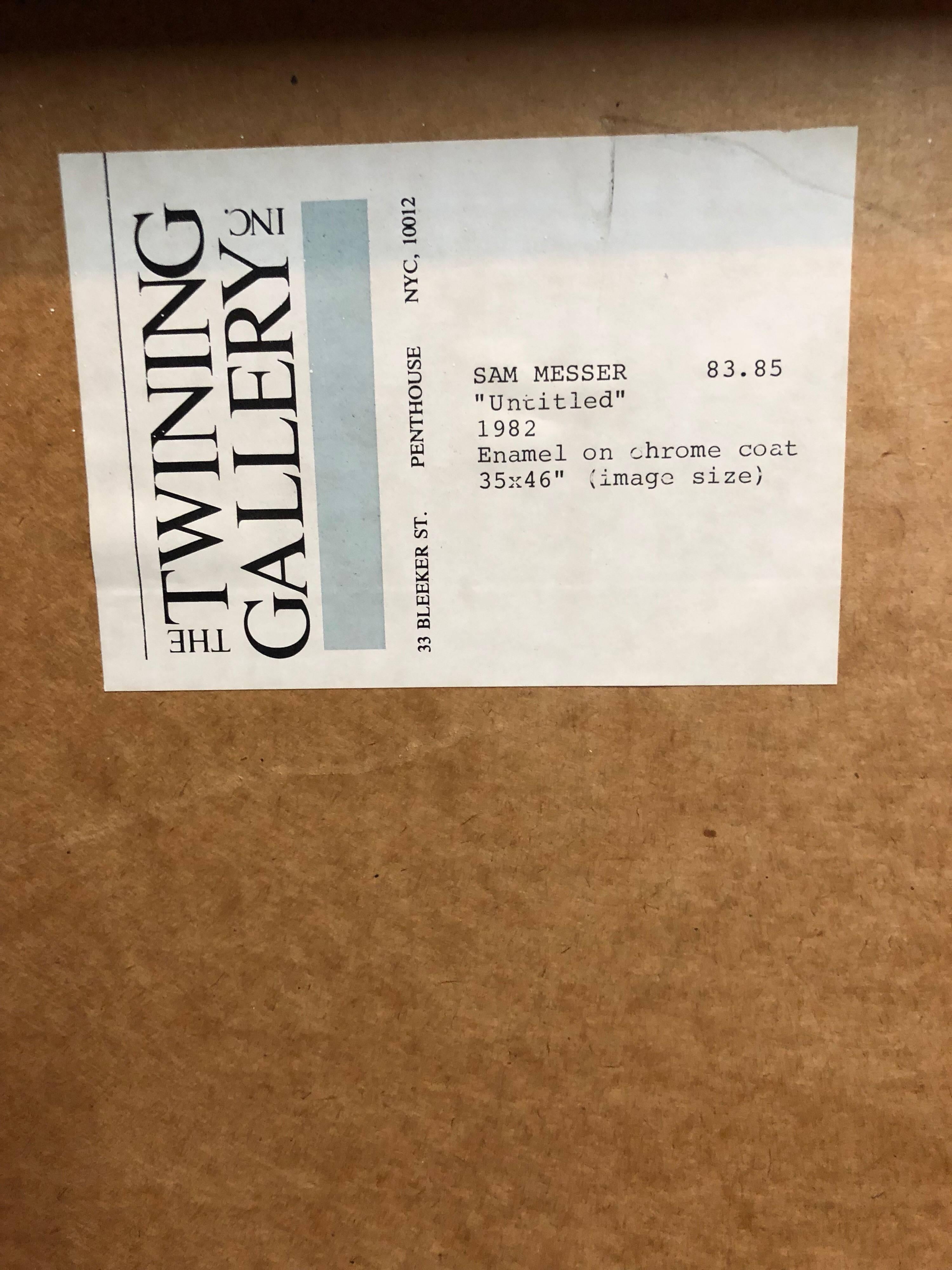 Sam Messer - Large Abstract Expressionist Bold Red Enamel Oil Painting ...