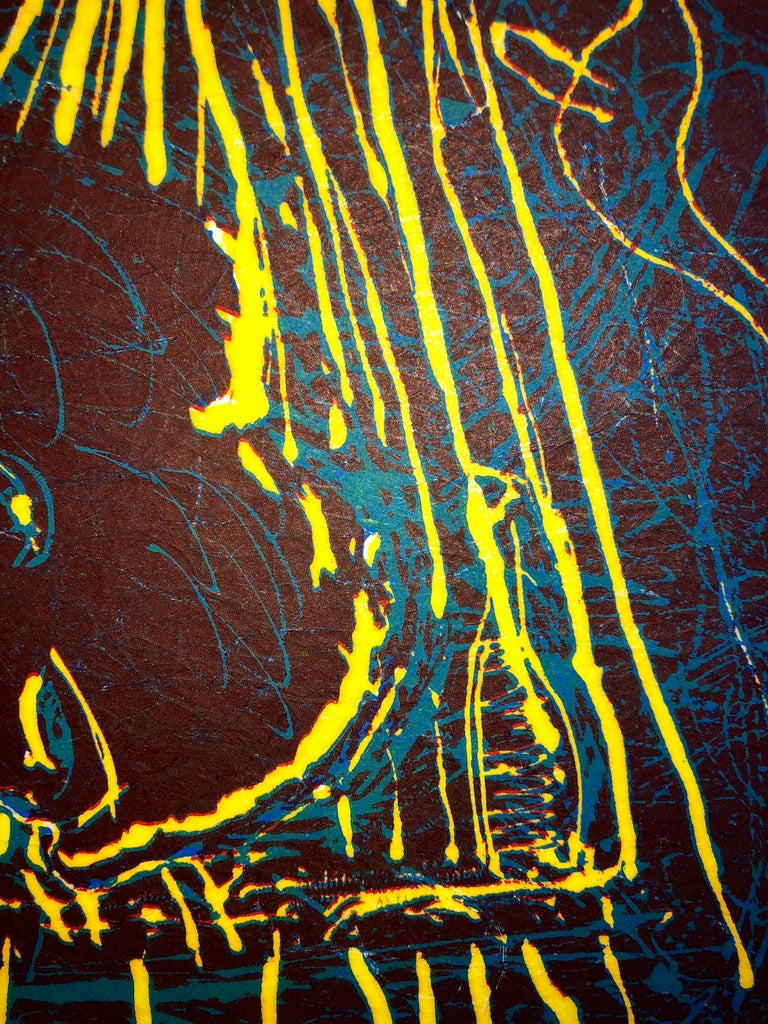 Sam Messer - Large Abstract Expressionist Figure Handmade Paper Etching ...