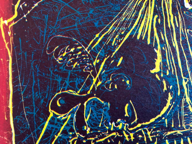 Sam Messer - Large Abstract Expressionist Figure Handmade Paper Etching ...