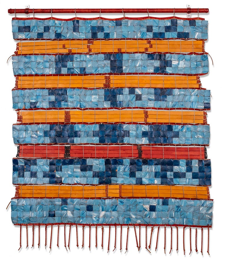 Sam Silberstein - Beray Sheet, Abstract Painting on Leather, 2019 For ...