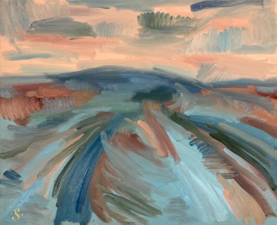 Sam Travers - Sam Travers, Blue Remembered, Original Landscape Painting ...