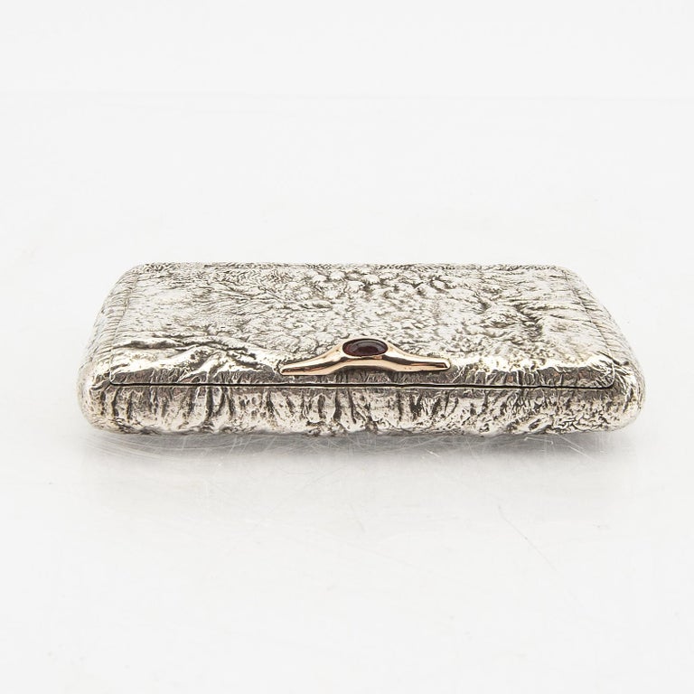 Samodorok Silver Cigarette Case Russia 1900 For Sale at 1stDibs