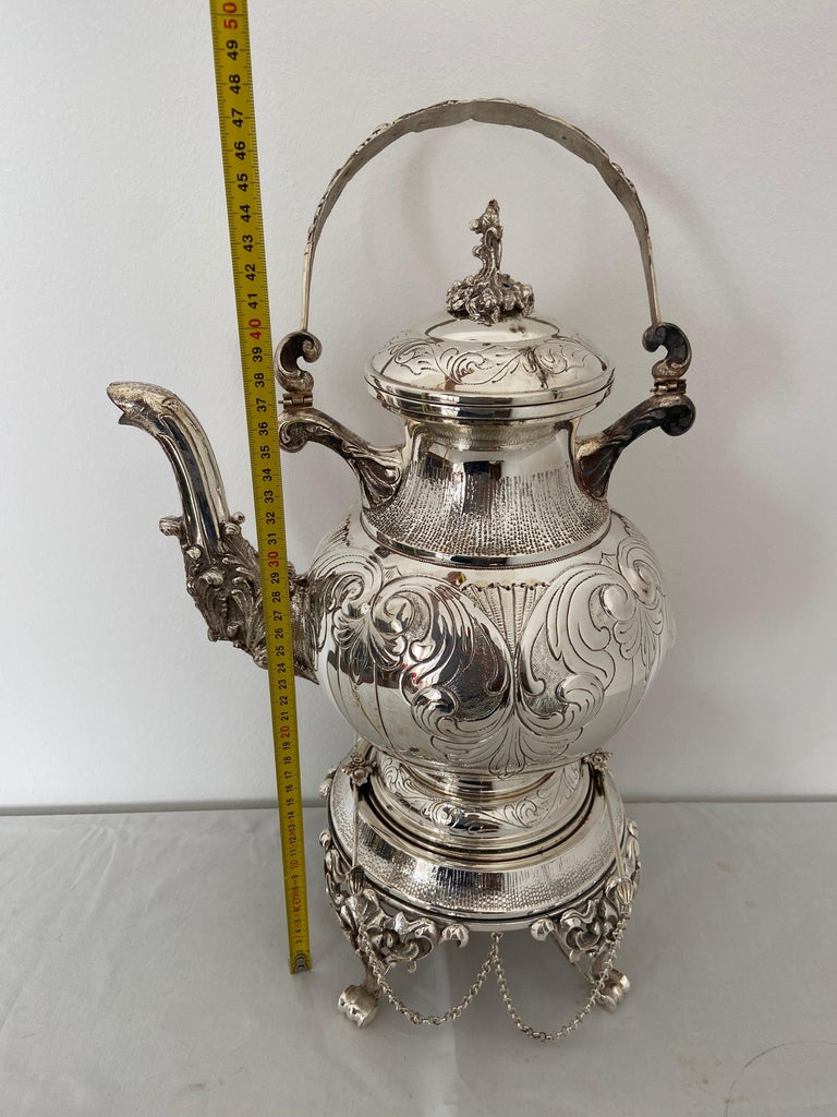 Samovar Silver 800, with Working Stove, Kg 3256 For Sale at 1stDibs