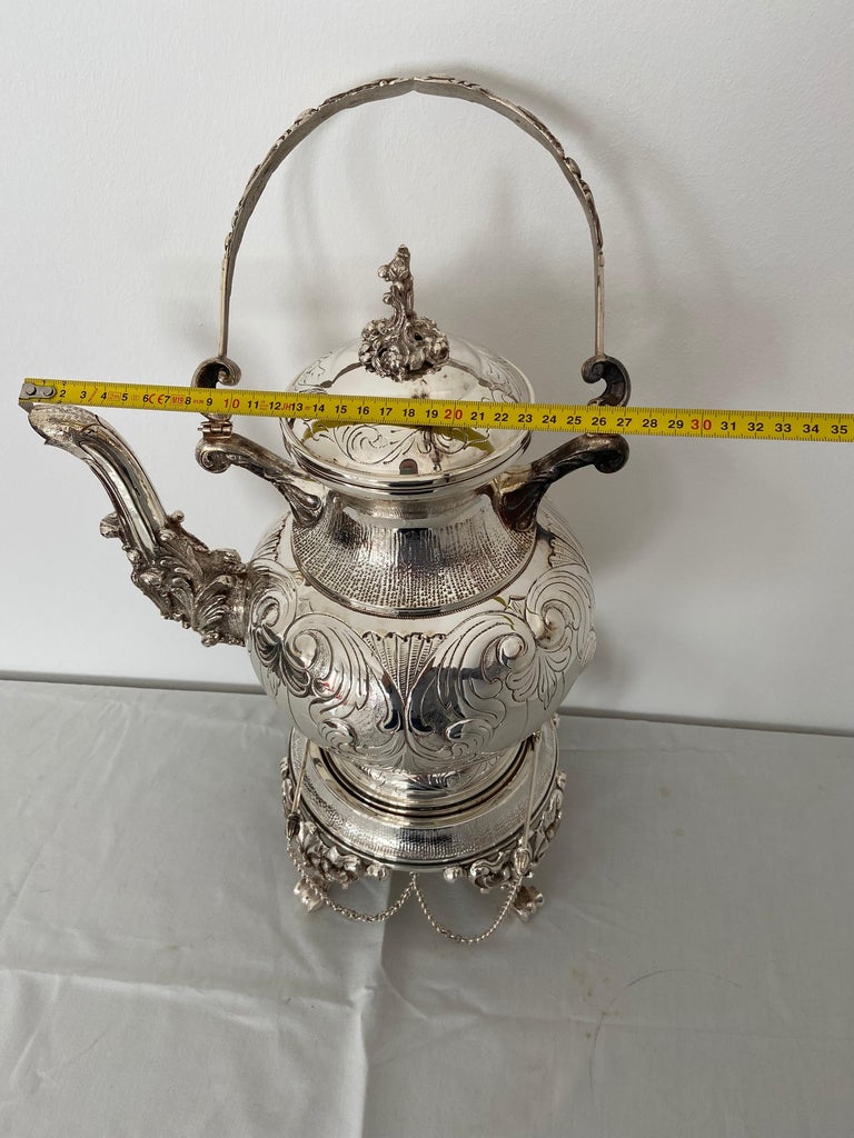 Samovar Silver 800, with Working Stove, Kg 3256 For Sale at 1stDibs