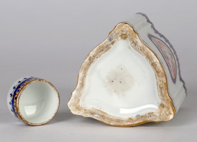 Samson French Porcelain Chinese Style Triangular Lidded Teacaddy For ...