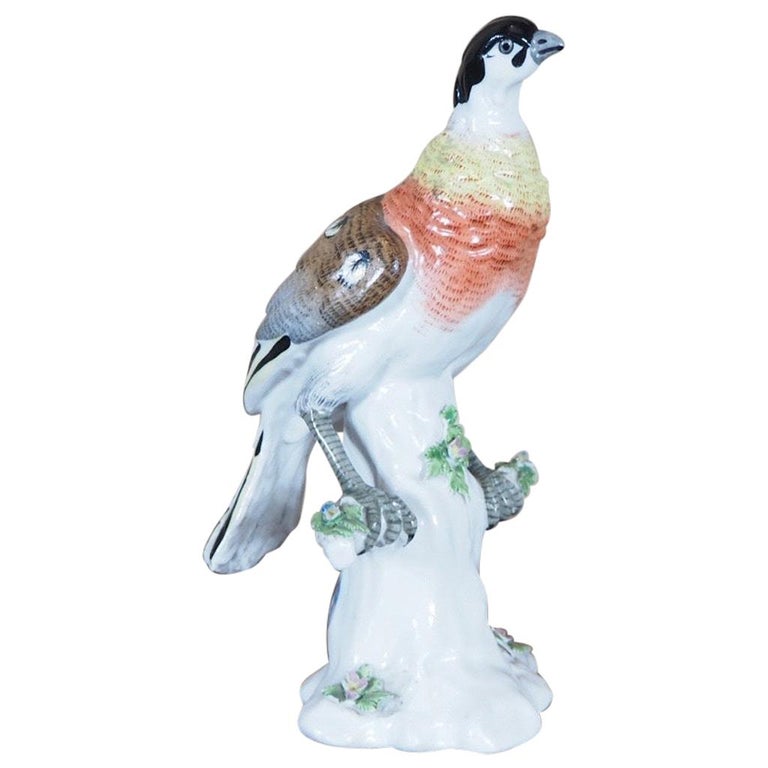 Samson Porcelain Bird on Stump, c.1850 For Sale at 1stDibs
