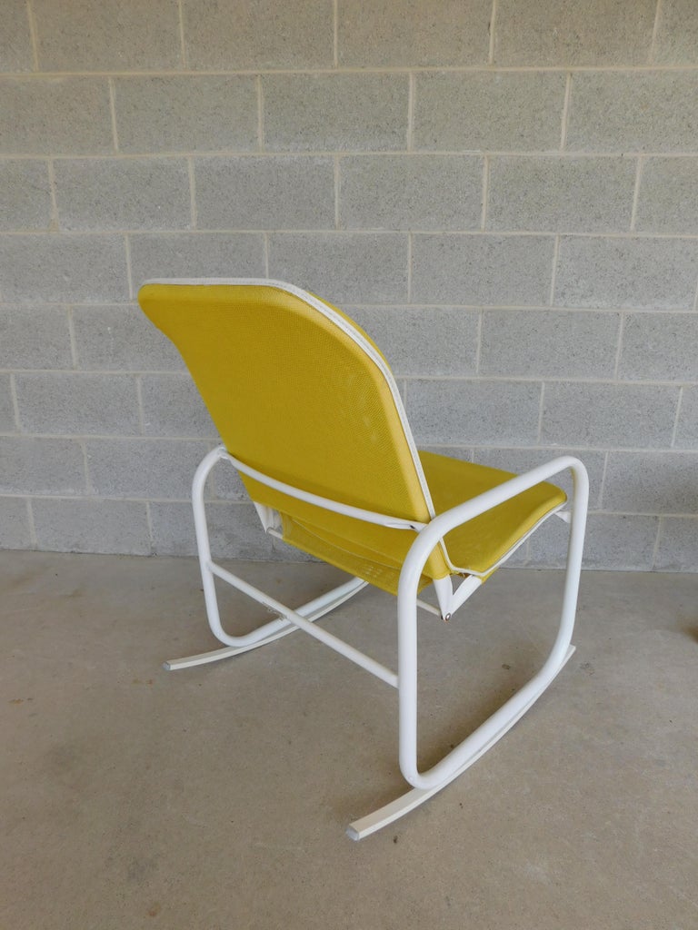 Samsonite Vintage Mid-Century Modern Rocking Chair and Foot Stool For ...