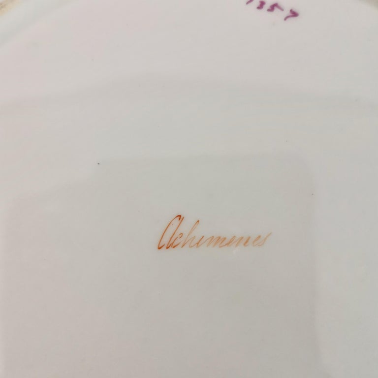 Samuel Alcock Porcelain Plate, Pink with White Achimenes, circa 1852 '1 ...
