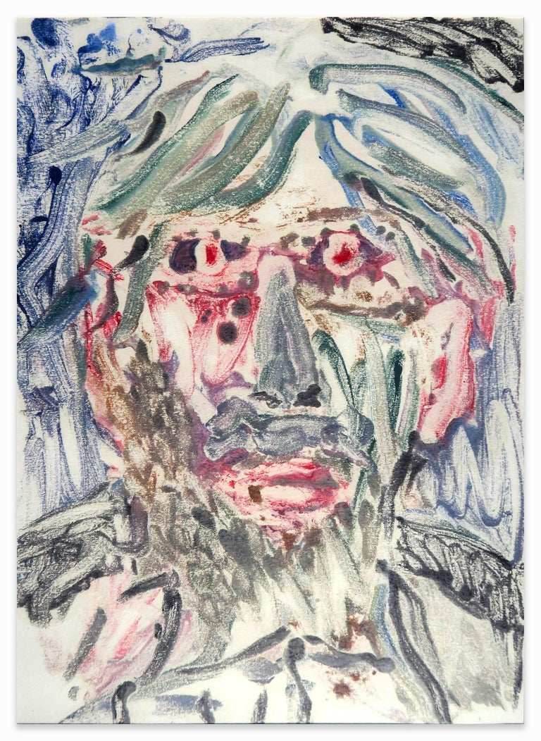 Samuel Bloch - Portrait autoportrait - monotype En vente sur 1stDibs