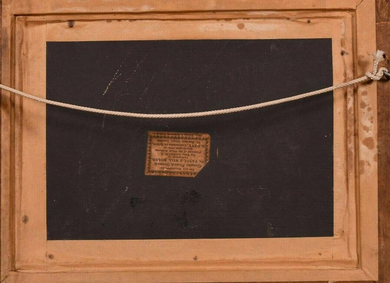 19th CENTURY ENGLISH OIL PAINTING - BATHERS CLASSICAL PORT LANDSCAPE AT ...