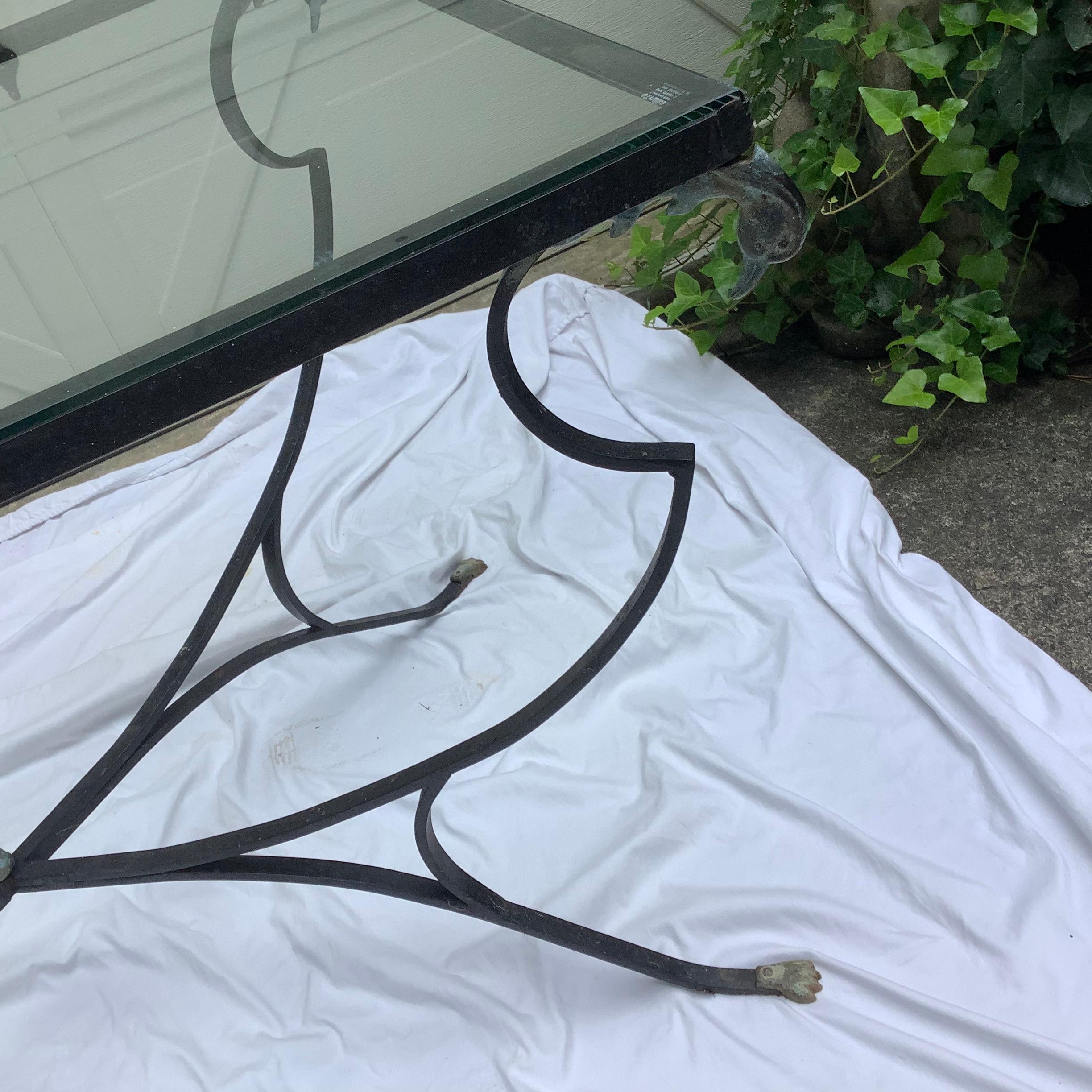 Samuel Copelon Garden Table and 4 Lyreback Chairs For Sale at 1stDibs