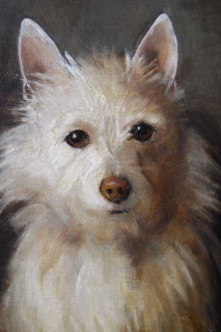 Samuel Fulton - Genre animal oil painting of a West Highland Terrier ...