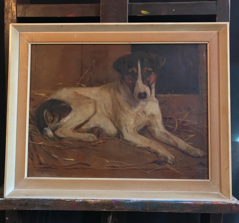 Samuel Fulton - Jack Russell Terrier Dog British Oil Painting on Canvas ...