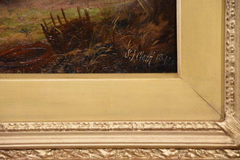 Samuel Joseph Clark - Oil Painting by Samuel Joseph Clark "A Farmyard ...