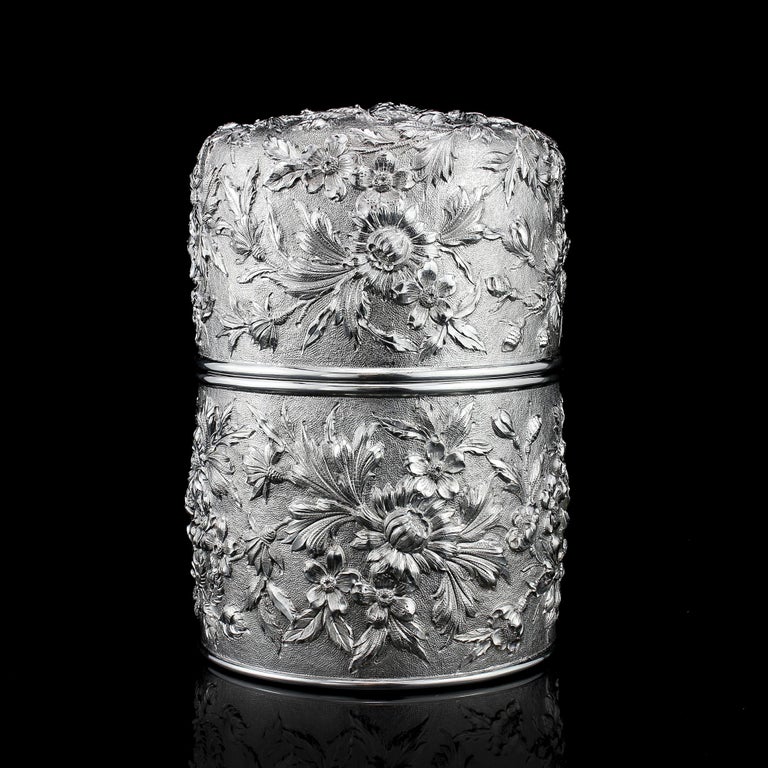 Samuel Kirk Antique 19th Century American Sterling Silver Tea Caddy ...