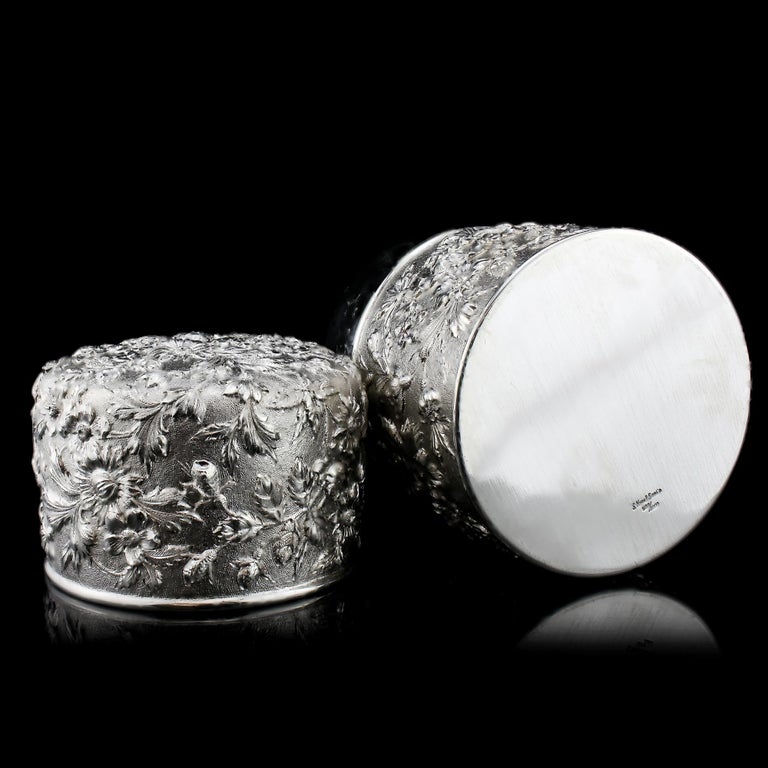 Samuel Kirk Antique 19th Century American Sterling Silver Tea Caddy ...