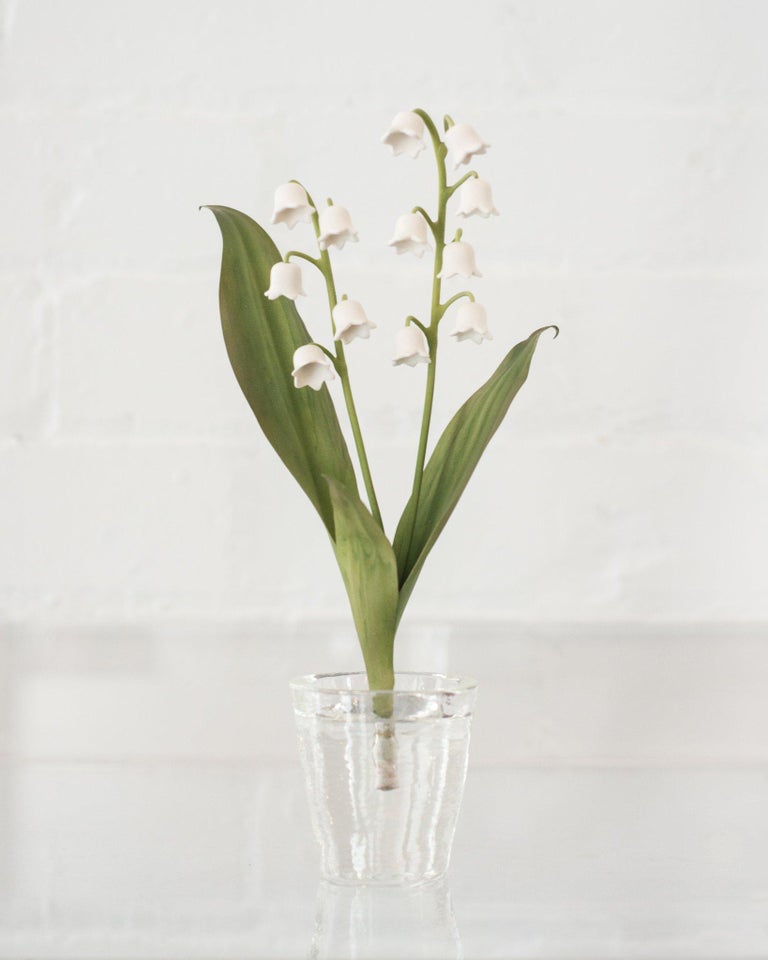 Samuel Mazy White Porcelain Lily of the Valley Sculpture at 1stDibs