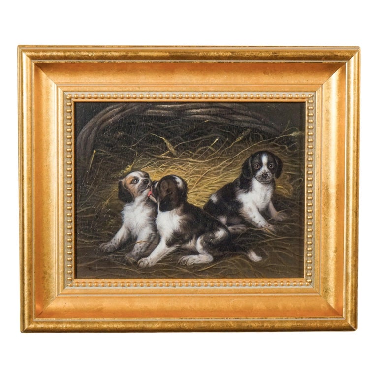 Samuel Raven - Samuel Raven Early 19th Century Playful Puppies/Dogs ...