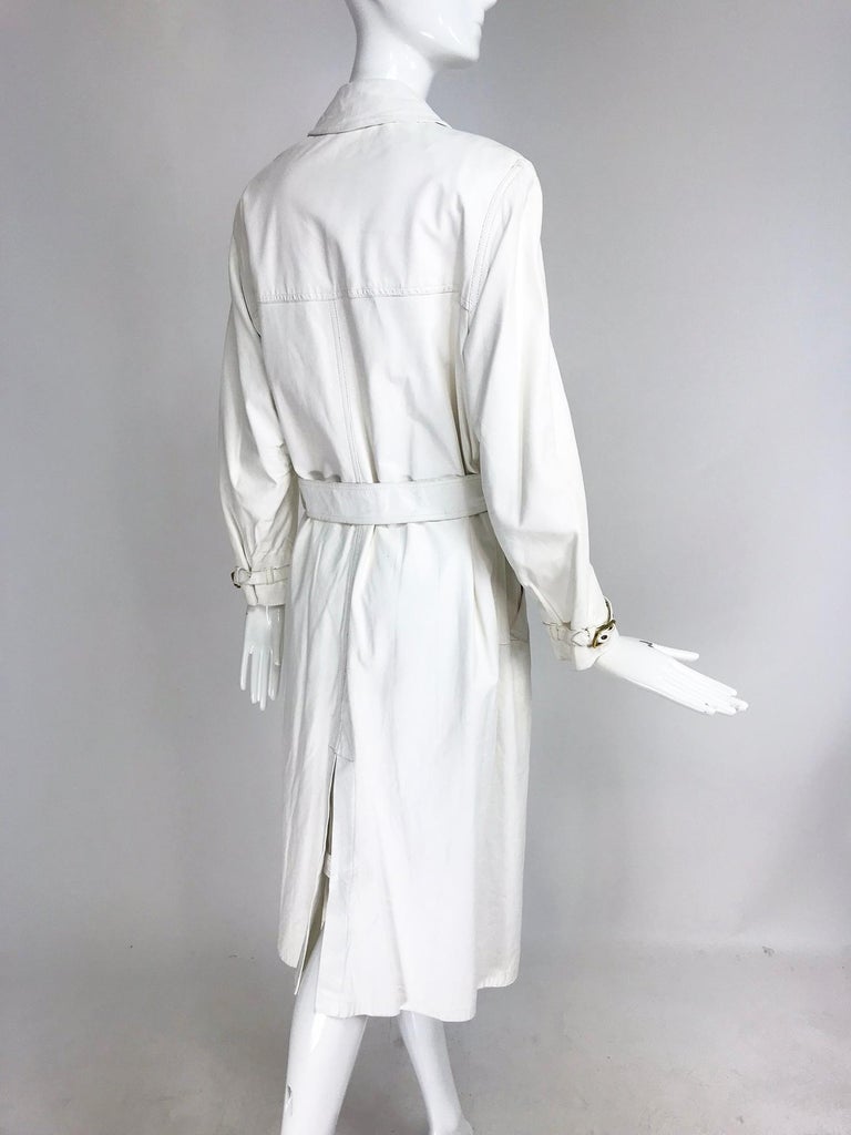 Samuel Robert White Soft Leather Trench Coat 1960s at 1stDibs | samuel ...