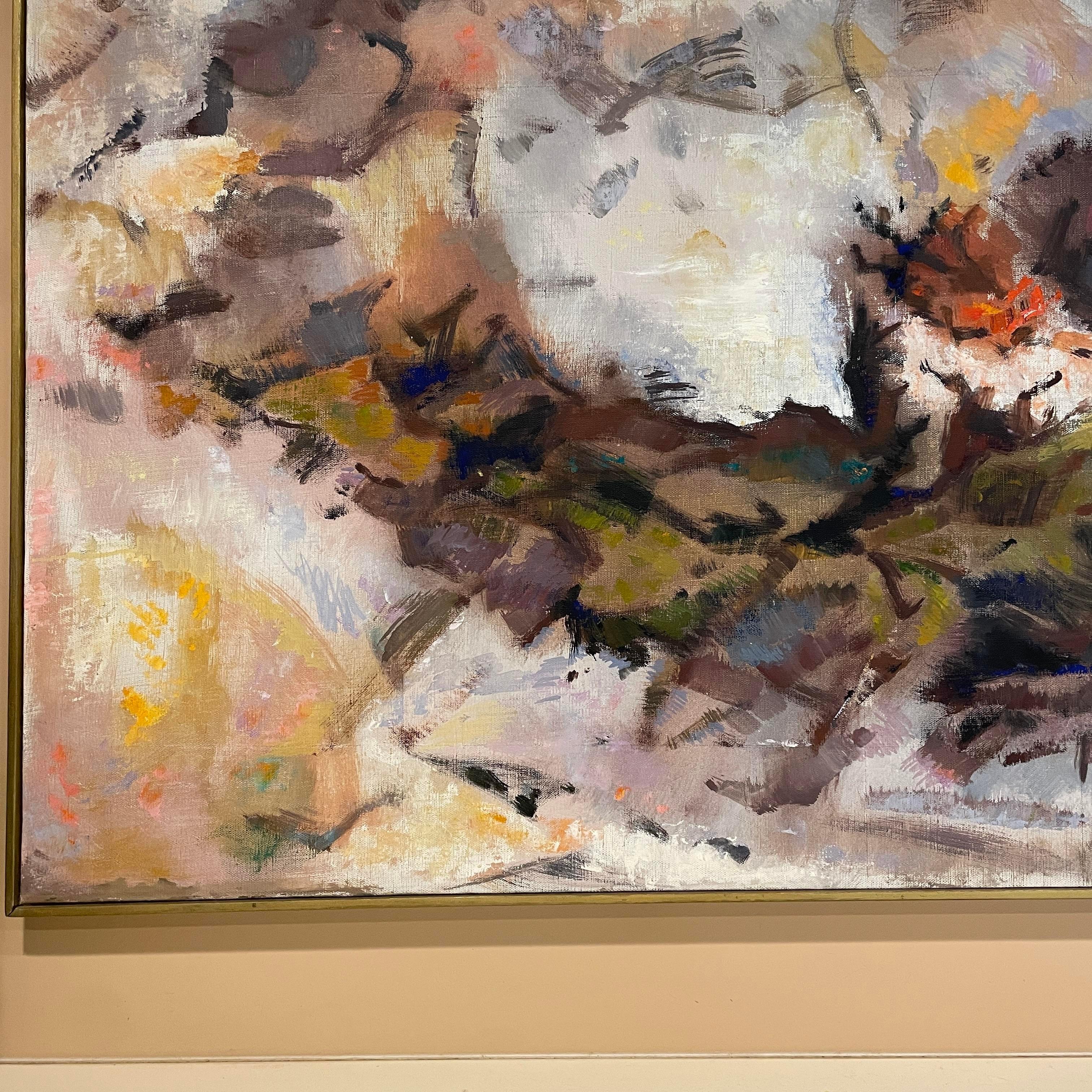 Samuel Rosenberg of Pittsburgh Mid-Century Abstract Original Oil ...