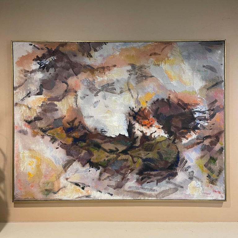 Samuel Rosenberg of Pittsburgh Mid-Century Abstract Original Oil ...