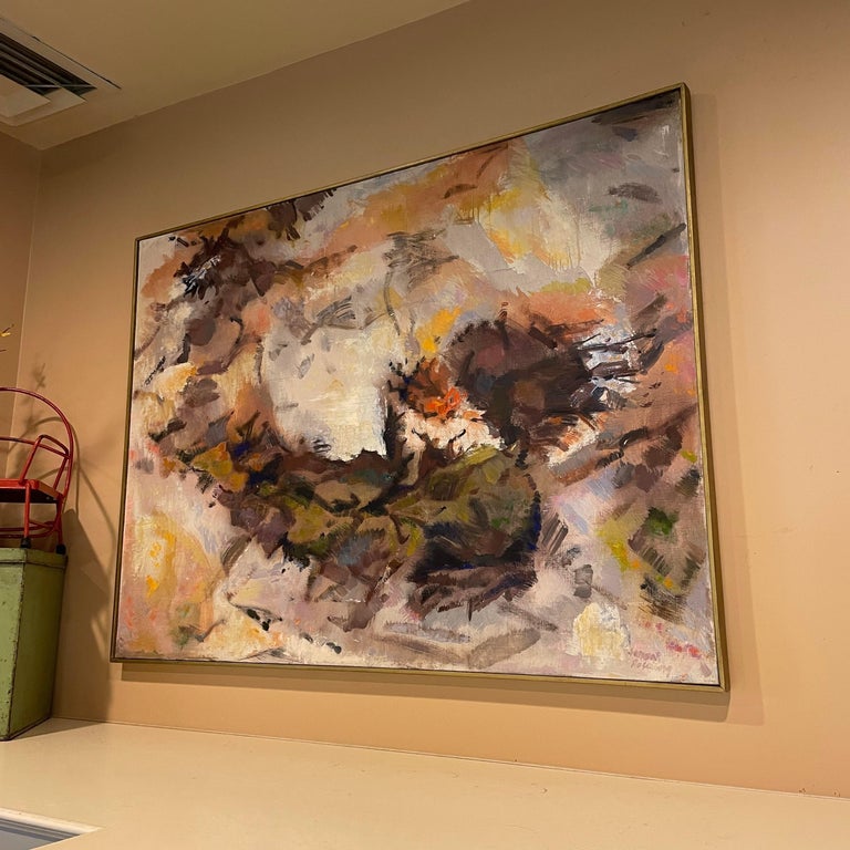 Samuel Rosenberg of Pittsburgh Mid-Century Abstract Original Oil ...