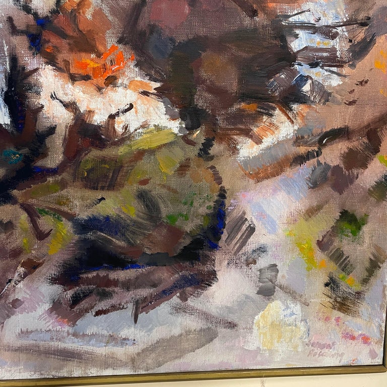 Samuel Rosenberg of Pittsburgh Mid-Century Abstract Original Oil ...