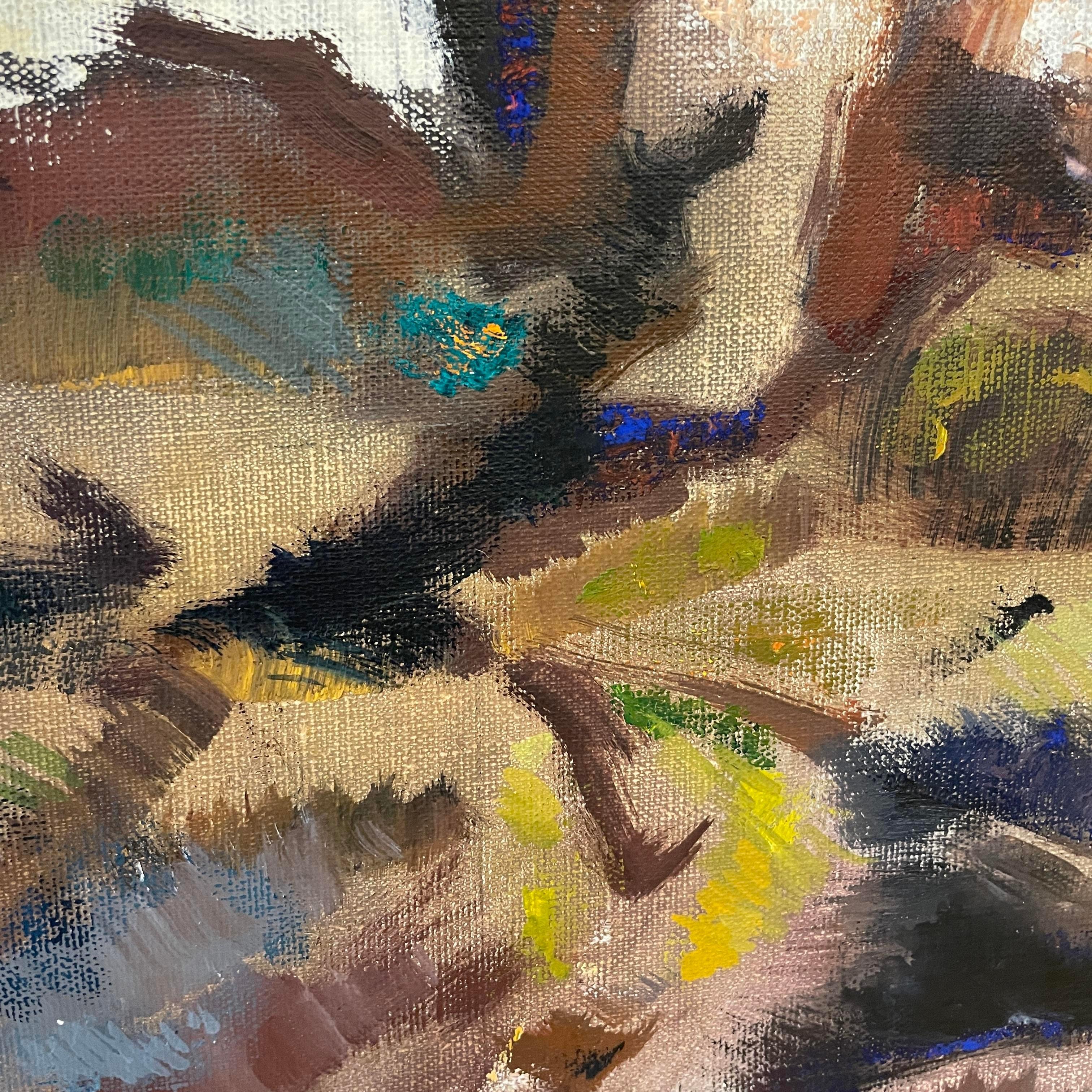 Samuel Rosenberg of Pittsburgh Mid-Century Abstract Original Oil ...