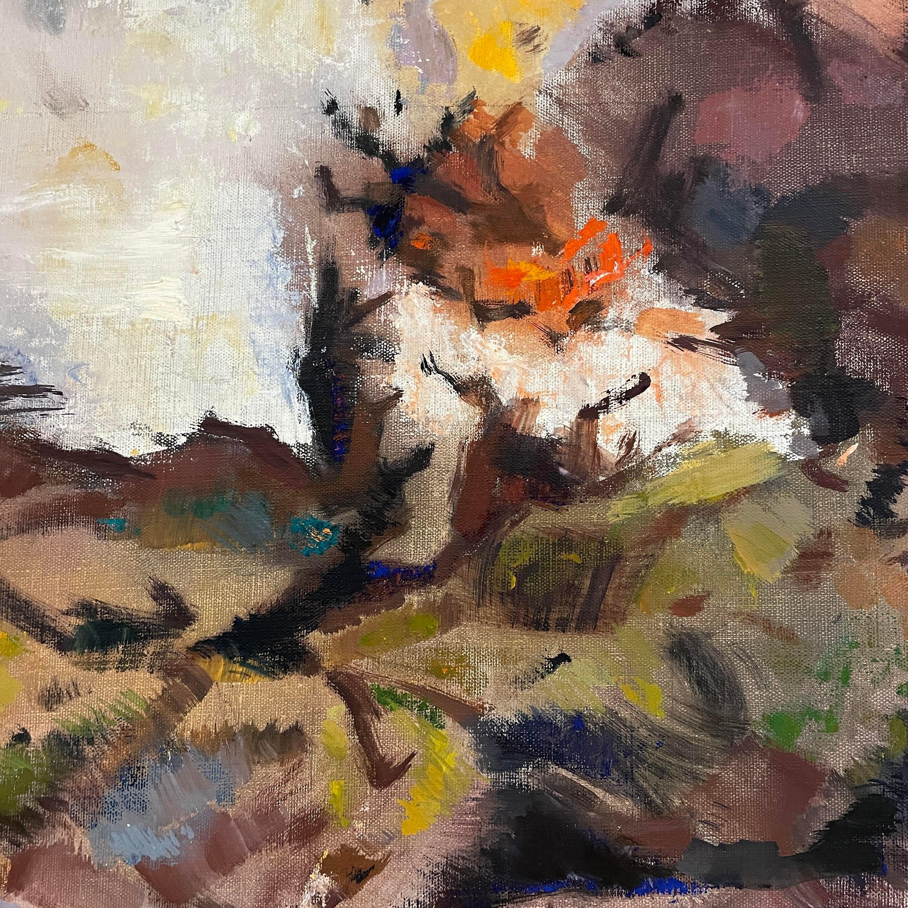 Samuel Rosenberg of Pittsburgh Mid-Century Abstract Original Oil ...