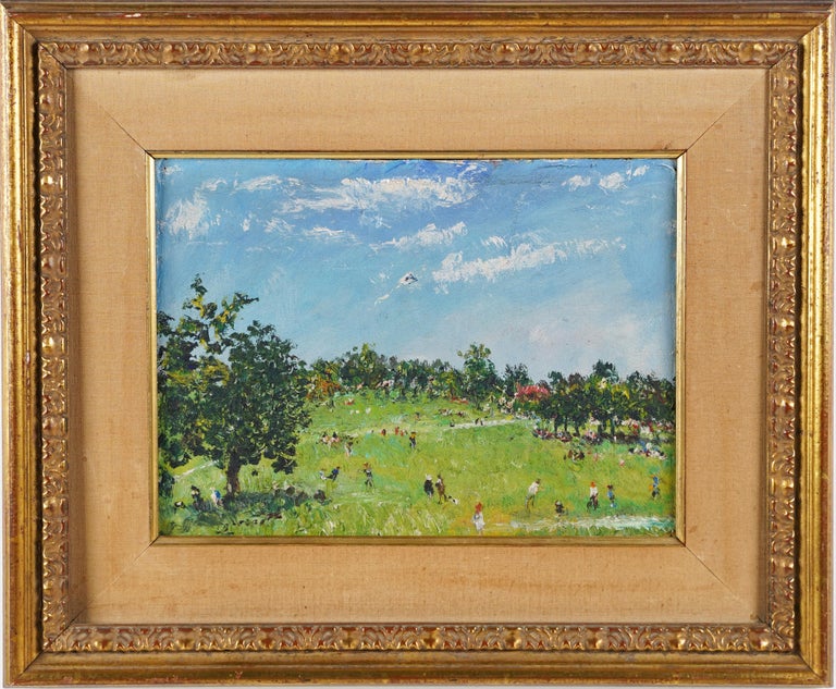 Samuel Rothbort - Antique American Impressionist Signed Framed Bustling ...