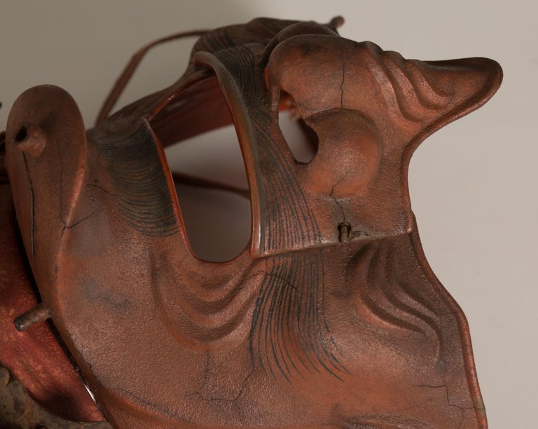 Samurai Mask with a Fierce Expression Ressei Menpo For Sale at 1stDibs