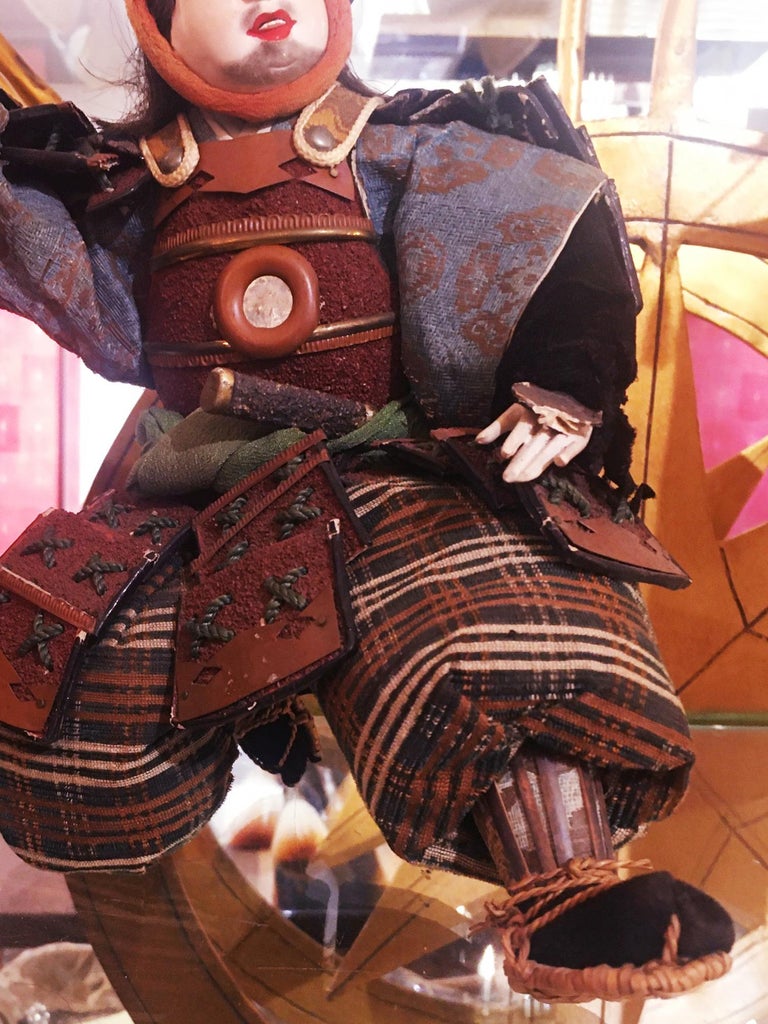 Samuraï Puppet Musha Nyngyo A Set of 2 Sculpture For Sale at 1stDibs