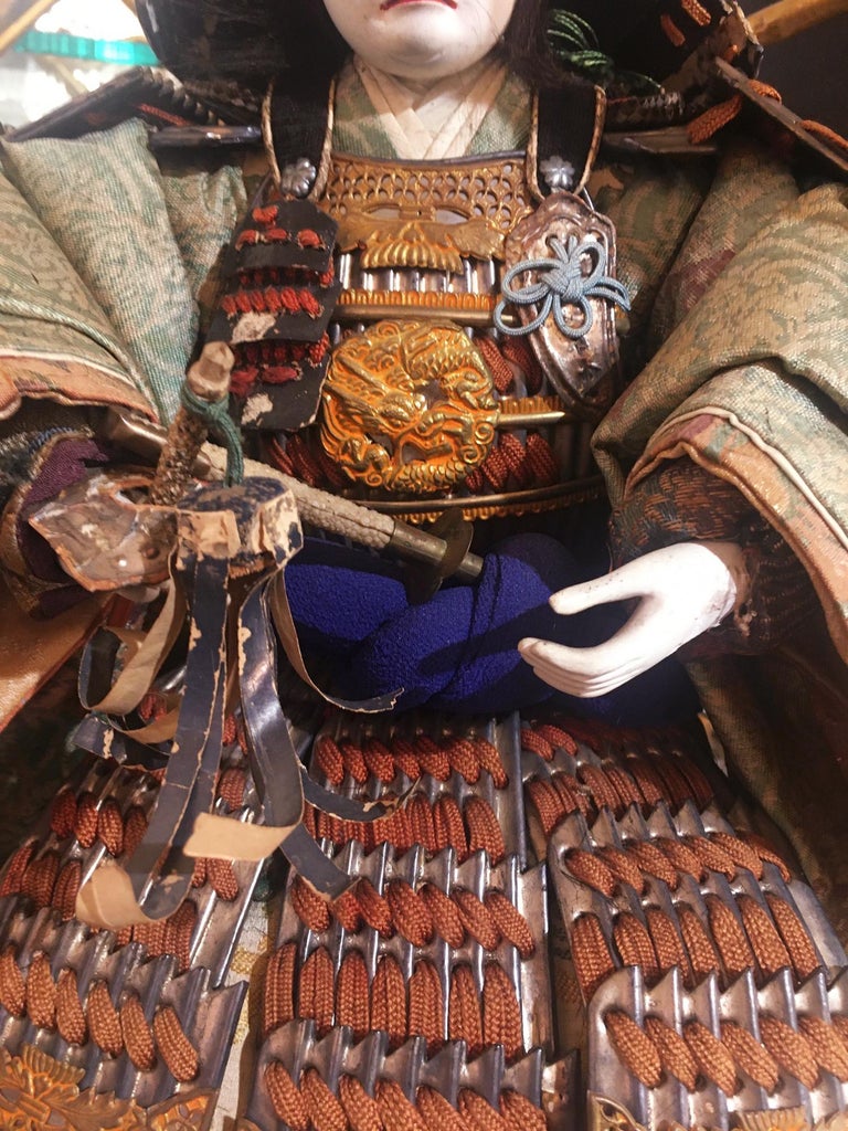 Samuraï Puppet Musha Nyngyo B Set of 2 Sculpture For Sale at 1stDibs