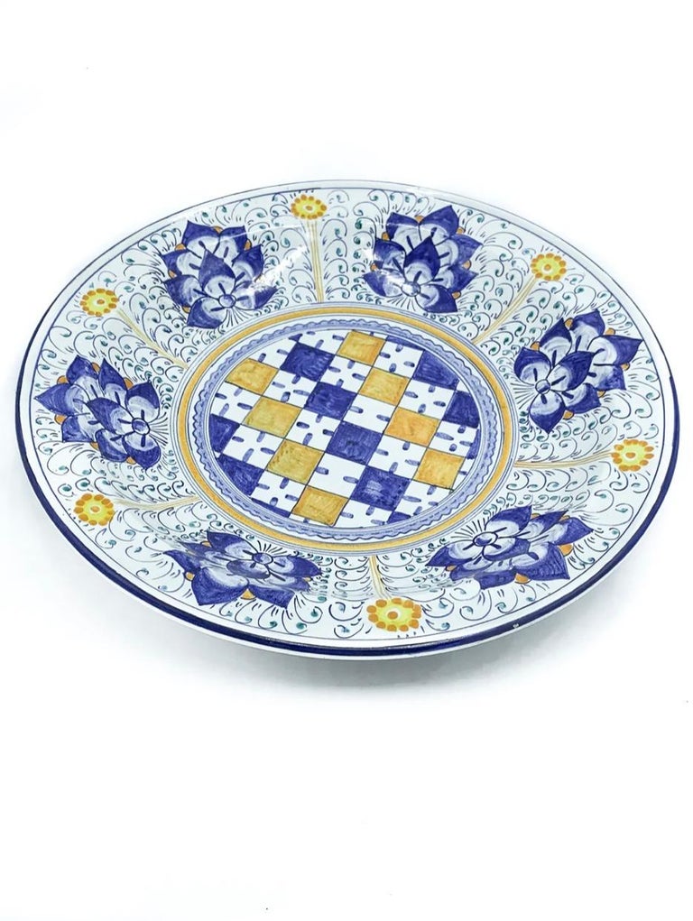 San Gimignano Italian Ceramic Plate from the 1970s For Sale at 1stDibs
