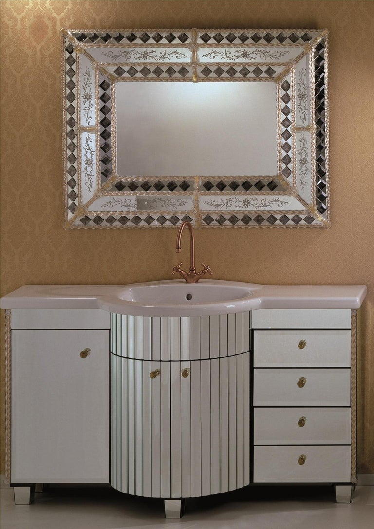 "San Mafio" Murano Glass Mirror in Venetian Style by Fratelli Tosi For ...