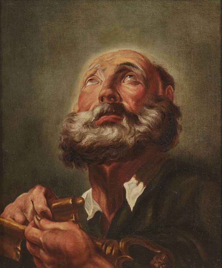 San Pietro by Giovanni Battista Piazzetta’s follower, Venice 18th Century For Sale at 1stDibs