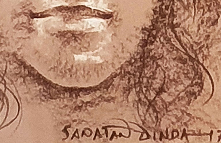 Sanatan Dinda - Painting of Woman as Devi-Goddess, Third Eye, Bengal By ...