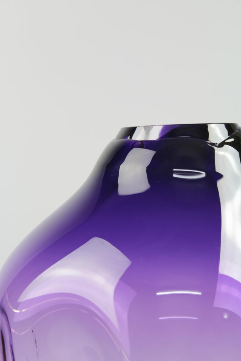 Sand Series, Amethyst Bluish, Handmade Glass Object by Vogel Studio For Sale at 1stDibs