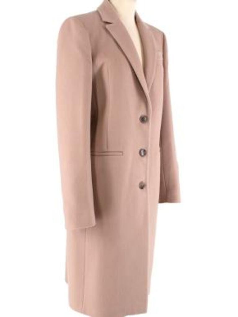 Sand Wool Single Breasted Coat For Sale at 1stDibs