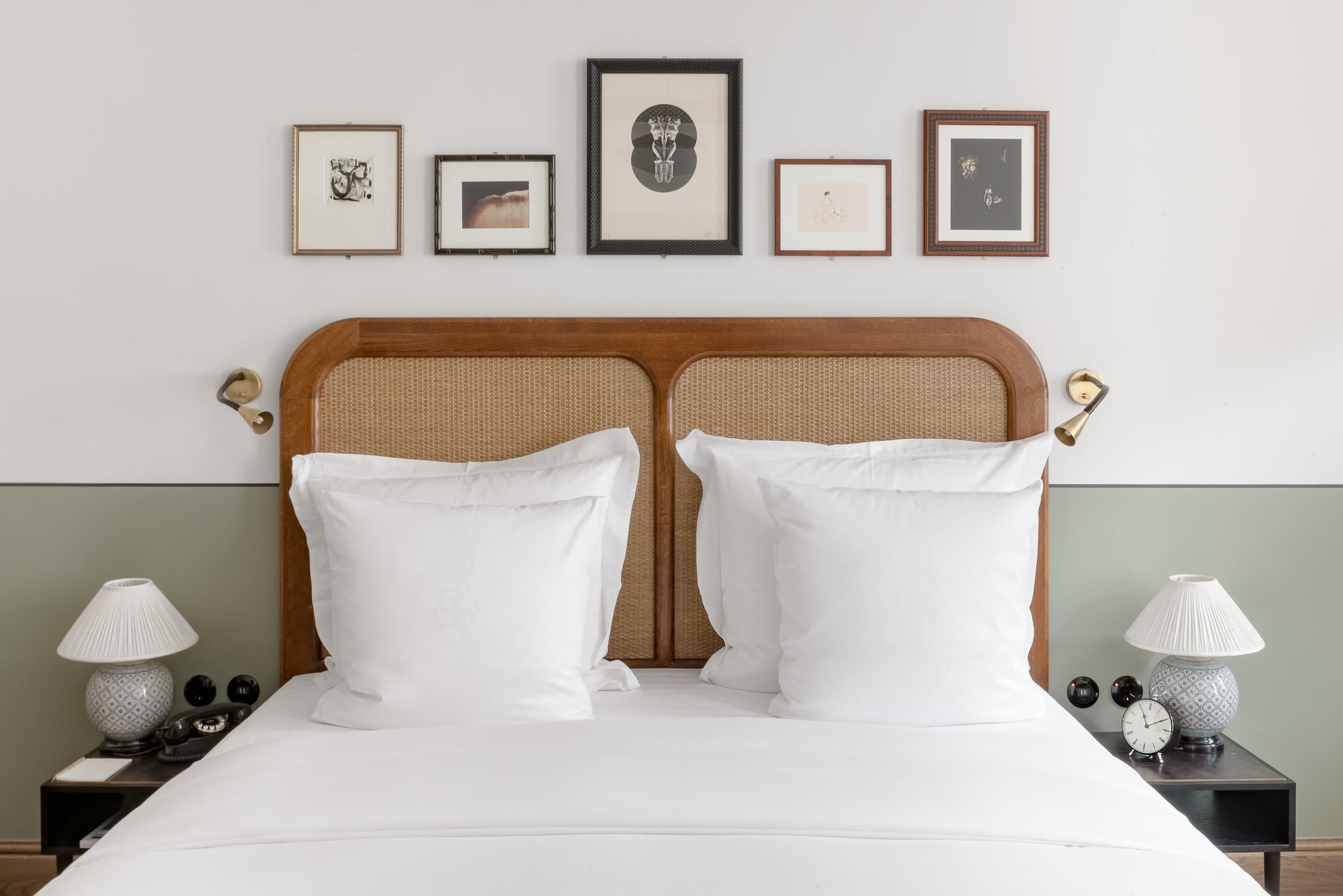 The Sanders Bed by Lind + Almond in Cognac and Rattan (Euro Super King ...