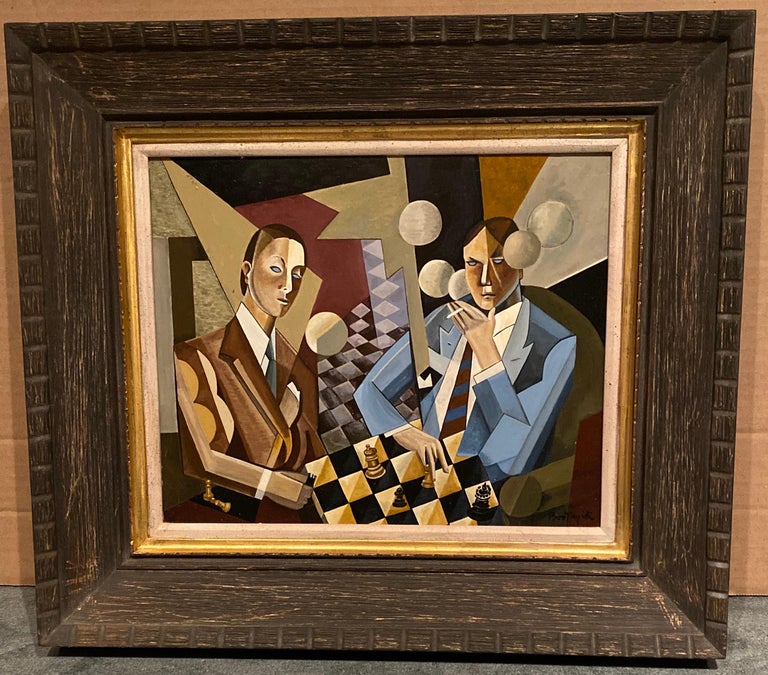 Sándor Bortnyik - "Chess Players" Hungarian Modernism Futurism Art Deco ...