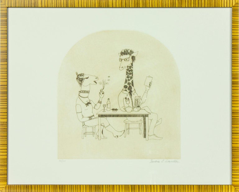 Sandra Calder Davidson - "Untitled (Giraffes)" lithograph by Sandra ...