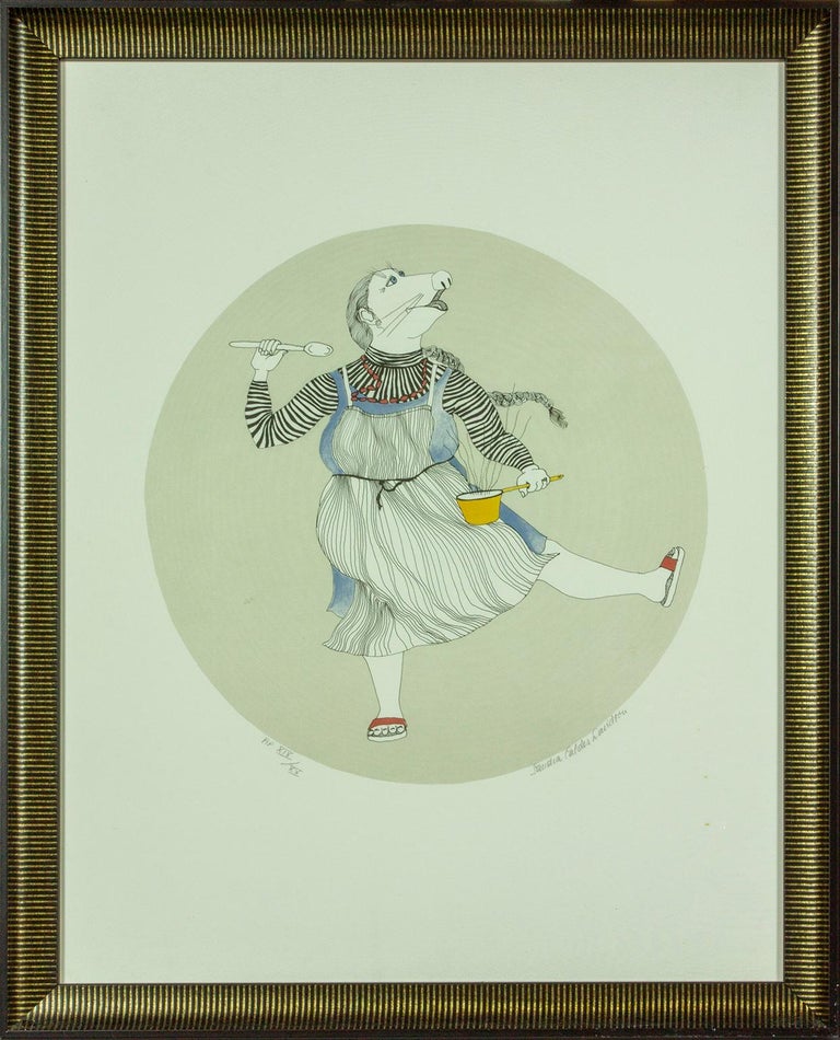 Sandra Calder Davidson - Lithographie sans titre (Pig Dancing) de ...