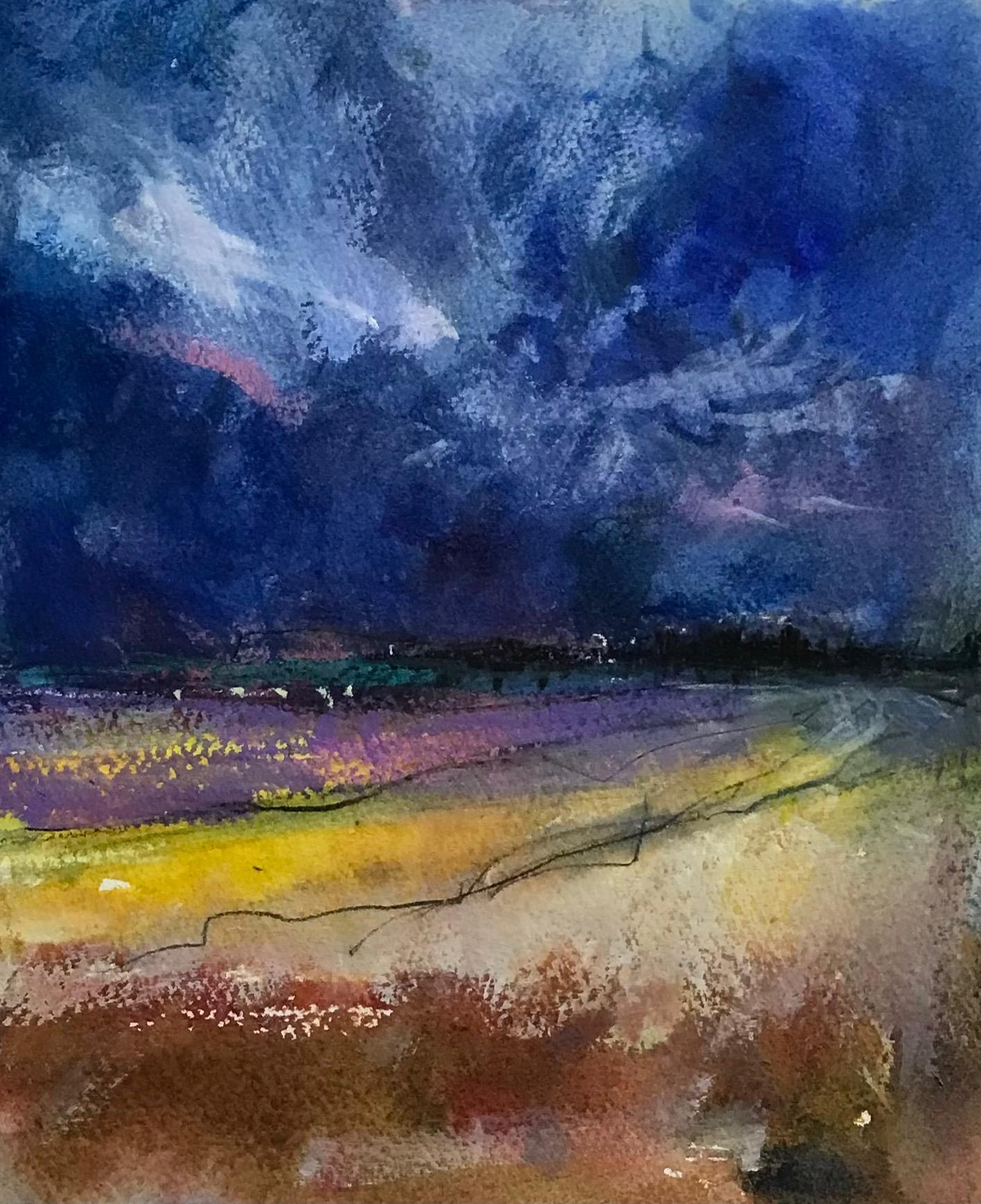 Claudia Mengel - Johnson Vermont VIII, Abstract Landscape Painting on ...