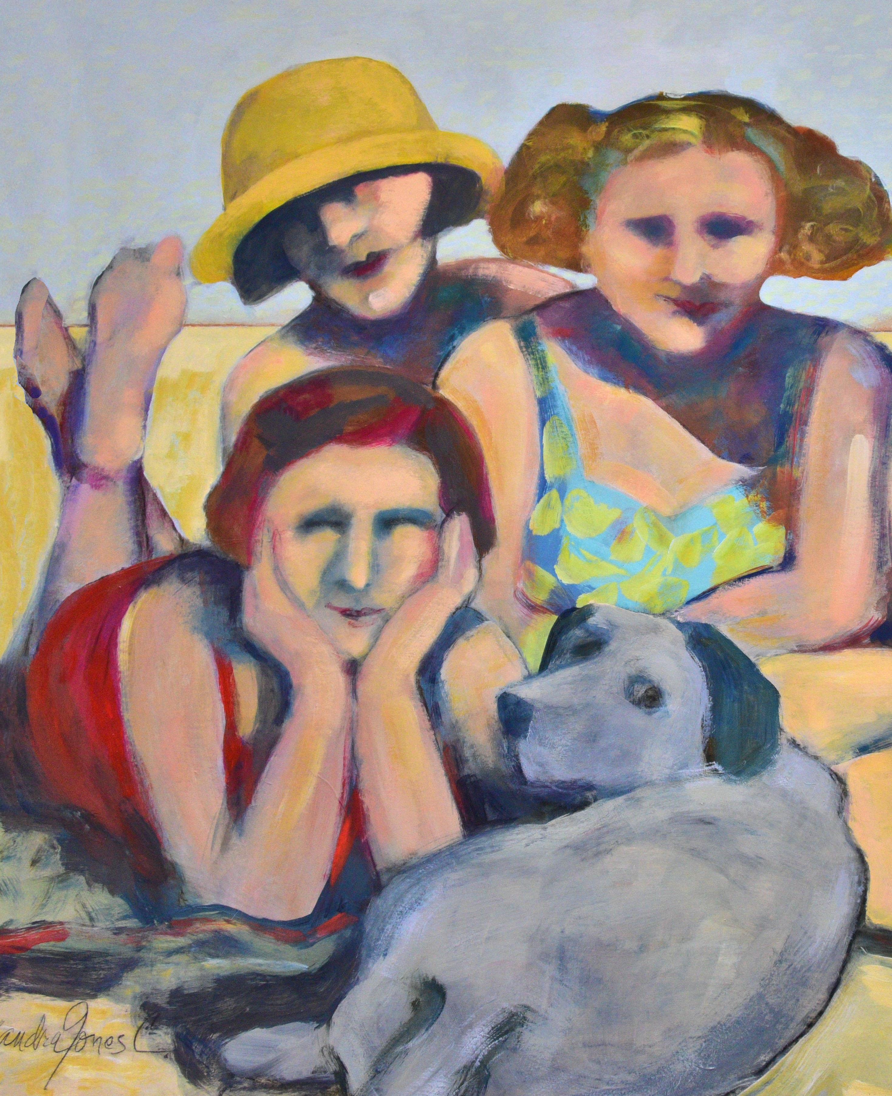 Sandra Jones Campbell - "Floyd With Shorebirds" Contemporary ...