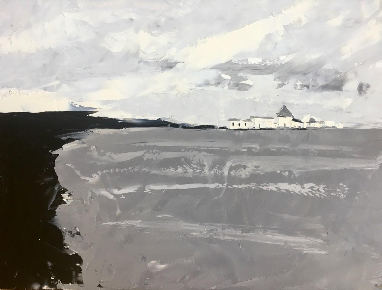 Sandra Pratt - "Red Barn II", Oil painting at 1stDibs