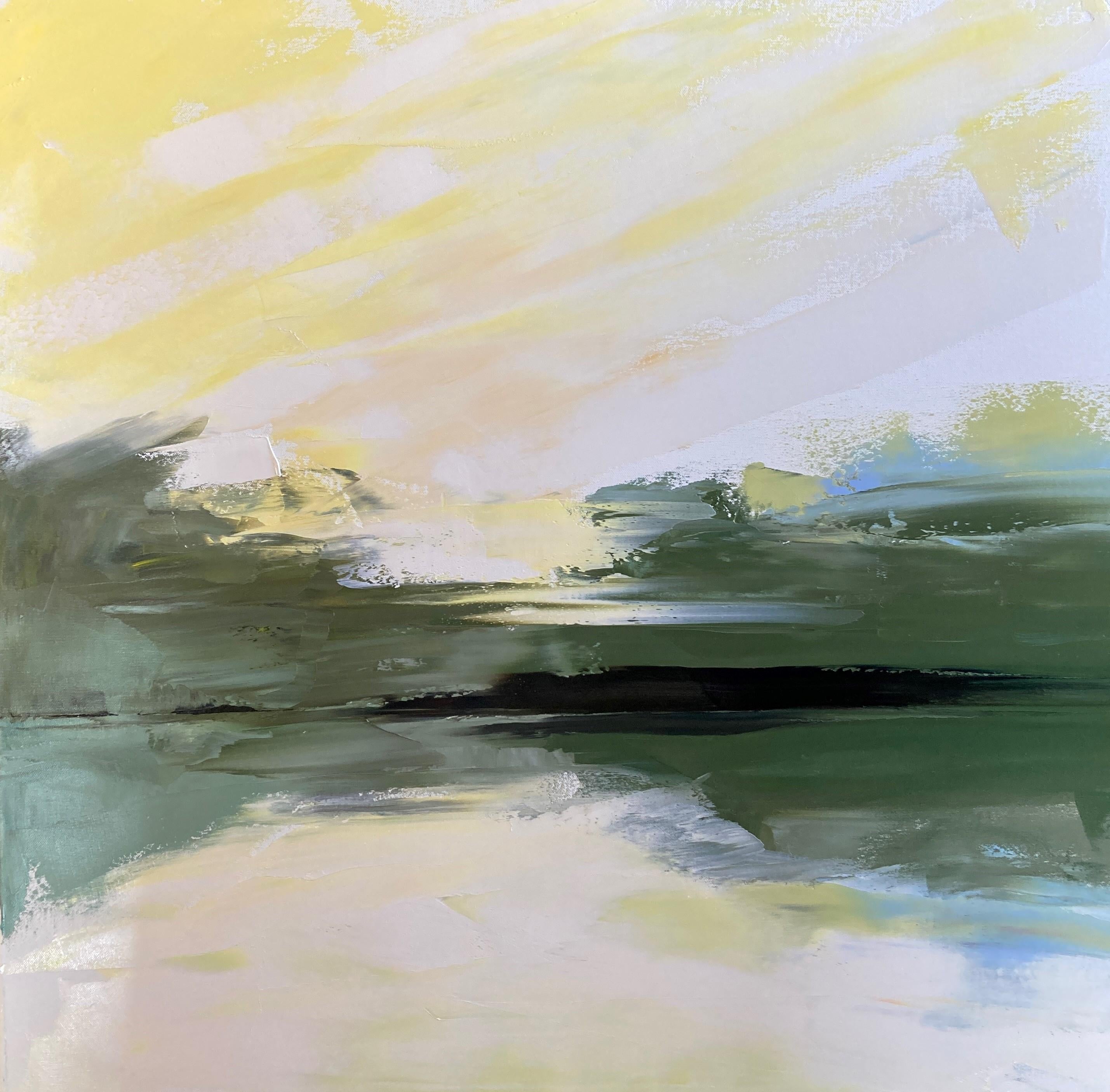 Sandra Pratt - Yellow Light, Original Oil Painting For Sale at 1stDibs