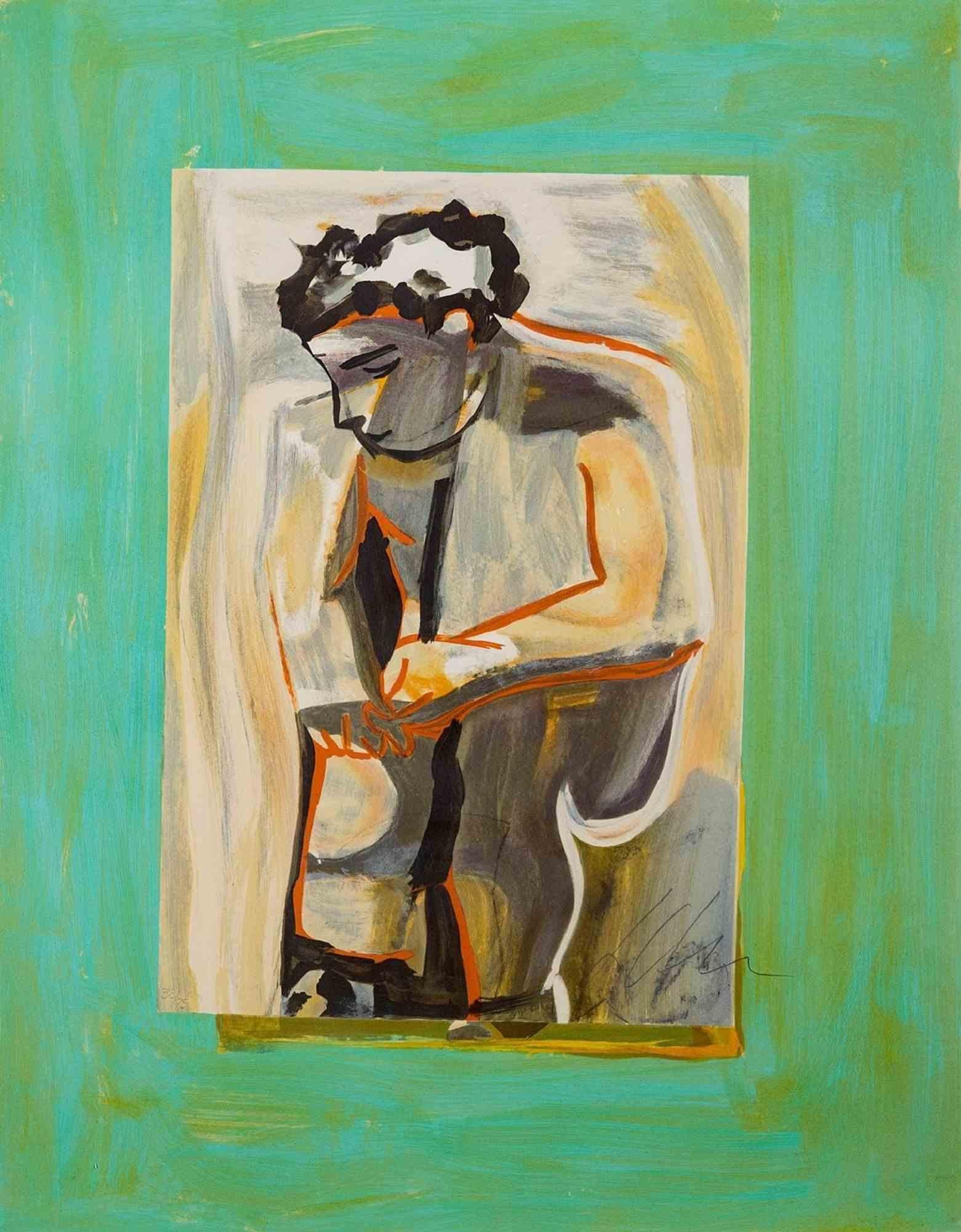 Sandro Chia - Huge 6X6 Lithograph Italian Post Modernist Figurative Pop ...