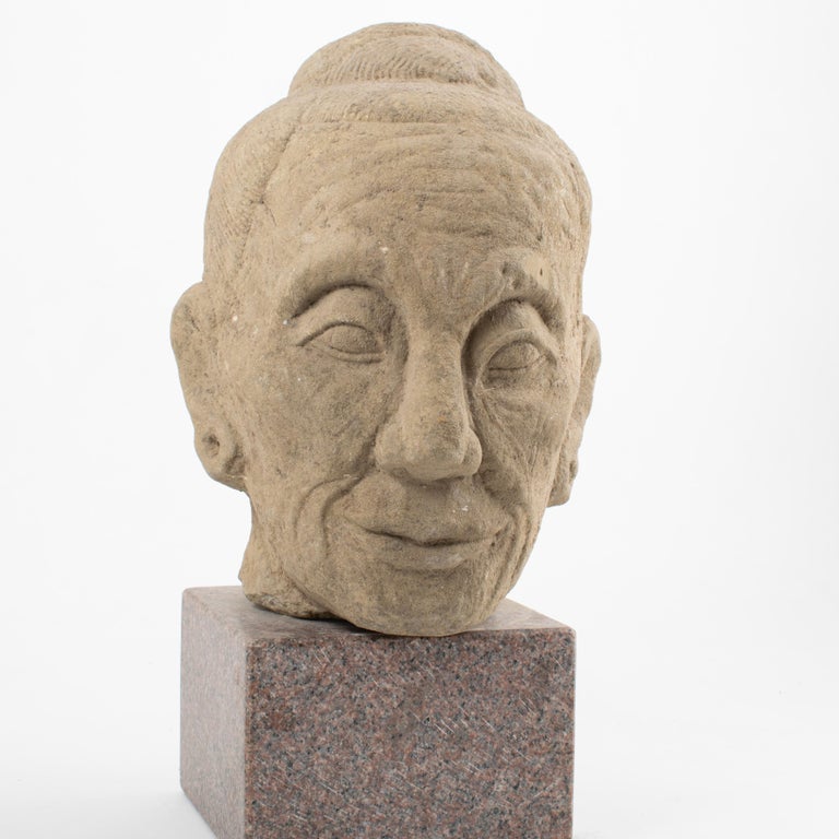 Sandstone Head of a Lohan For Sale at 1stDibs
